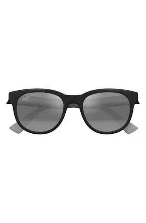 Maui Jim Maoli Round Frame Sunglasses - Matte Black