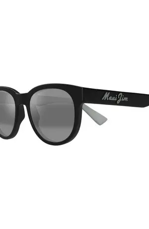 Maui Jim Maoli Round Frame Sunglasses - Matte Black