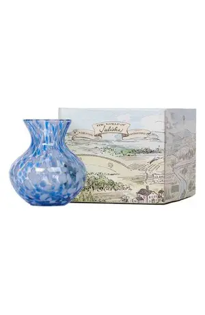 JULISKA Puro 6-inch Tortoiseshell Pattern Glass Vase