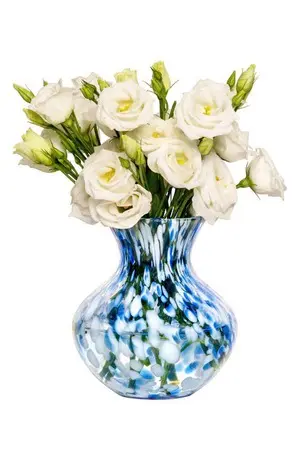 JULISKA Puro 6-inch Tortoiseshell Pattern Glass Vase