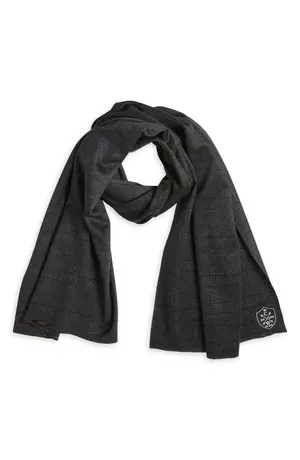 CLIFTON WILSON Glen Plaid Wool Scarf - Gray