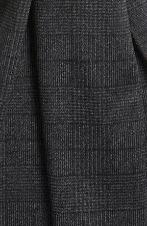 CLIFTON WILSON Glen Plaid Wool Scarf - Gray