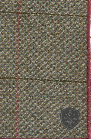 CLIFTON WILSON Plaid Wool Pocket Square - Olive