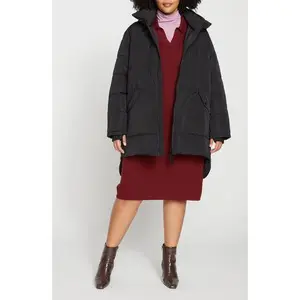 Universal Standard Matterhorn Hooded High-low Puffer Coat - Black