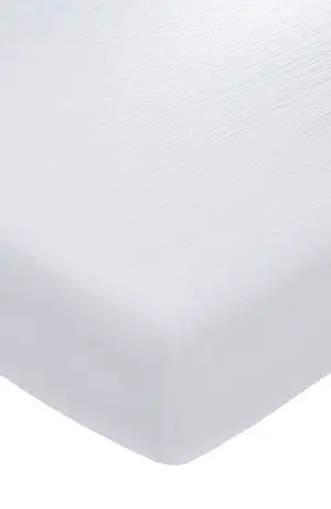 COMFY CUBS Muslin Fitted Crib Sheet White