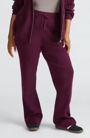 Universal Standard Mola Tie Waist Rib Pants - Acai