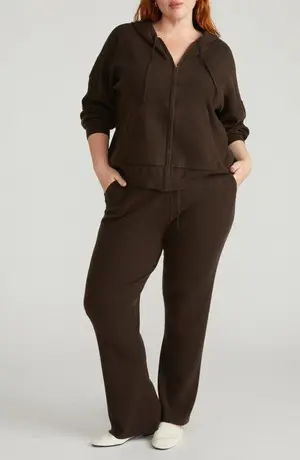 Universal Standard Universal Standard Mola Tie Waist Rib Pants Chocolate