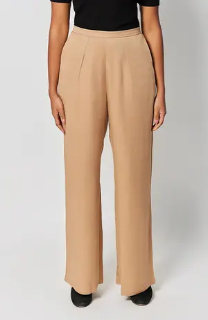 AAM THE LABEL Wide Leg Pant - Walnut