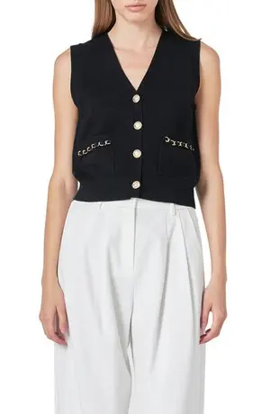 Endless Rose Button Detailed Vests For Women