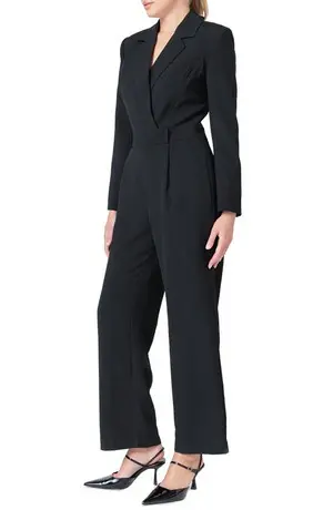 Endless Rose Long Sleeve Wide Leg Jumpsuit