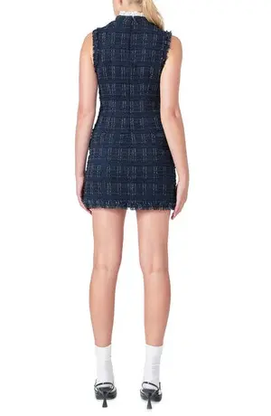 Endless Rose Lace Sleeveless Tweed Minidress