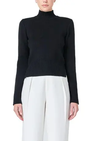 Endless Rose Ribbed Mock Neck Sweater