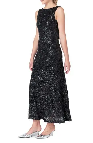 Endless Rose Sequin Maxi Dress With Open Back