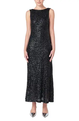 Endless Rose Sequin Maxi Dress With Open Back