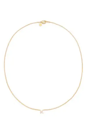 PETIT MOMENTS Initial Pendant Necklace - Gold - K