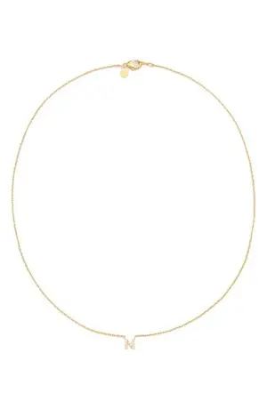 PETIT MOMENTS Initial Pendant Necklace - Gold - N
