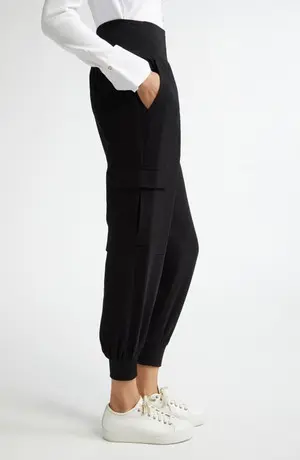Cinq À Sept Giles Crepe Cargo Pants - Black