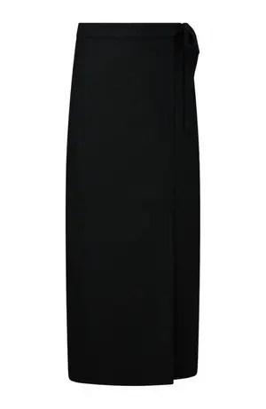 Onia Air Linen Maxi Wrap Skirt - Black