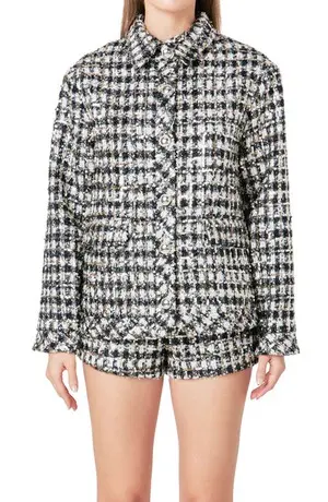 Endless Rose Sequin Check Jacket