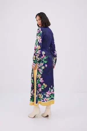 RAISHMA Kiara Floral Print Maxi Dress With Belt