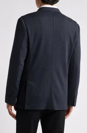 GRUNER 1949 Alfi Herringbone Knit Sport Coat - Navy