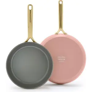 GREENPAN Gp5 Set Of 2 Stainless Steel Nonstick Frying Pans - Dusty Rose