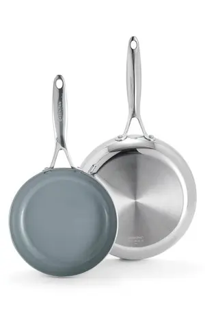 GREENPAN Valencia Pro Nonstick 8-inch & 10-inch Fry Pan Set - Stainless Steel