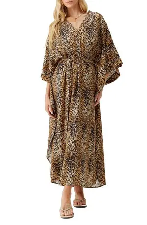 Melissa Odabash Bonnie Cover-up Caftan - Cheetah