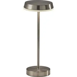 ADESSO Tommy Cordless Led Lamp - Brushed Steel