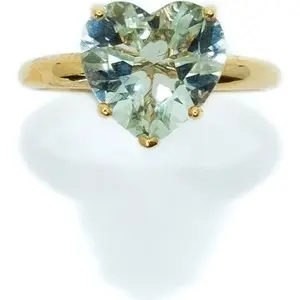 Fry Powers Heart Ring - Green Amethyst