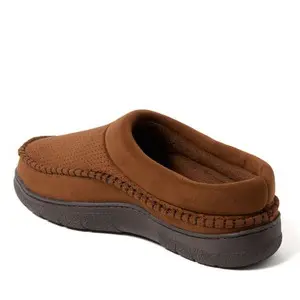 DEARFOAMS Thompson Moccasin Toe Clog Slipper - Brown