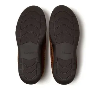 DEARFOAMS Thompson Moccasin Toe Clog Slipper - Brown