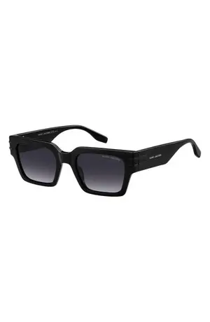 Marc Jacobs 52mm Rectangular Sunglasses - Black/ Dark Grey