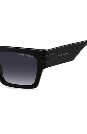Marc Jacobs 52mm Rectangular Sunglasses - Black/ Dark Grey