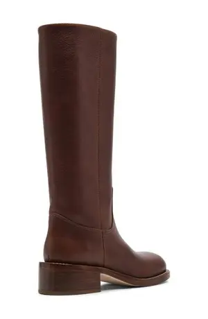 Steve Madden Riggs Knee High Boots - Rust Leather