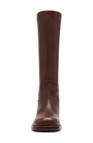 Steve Madden Riggs Knee High Boots - Rust Leather