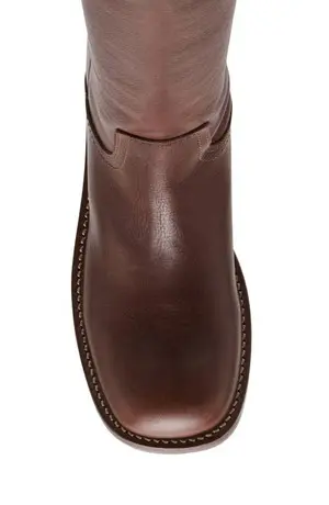 Steve Madden Riggs Knee High Boots - Rust Leather