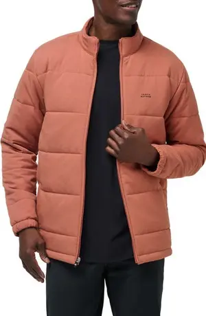 Travis Mathew Climate Drop Quilted Jacket - Heather Copper