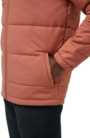 Travis Mathew Climate Drop Quilted Jacket - Heather Copper