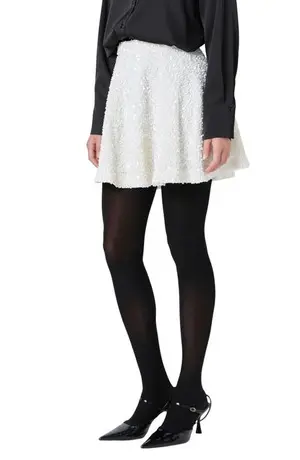 Endless Rose Sequin Mini Flared Skirt