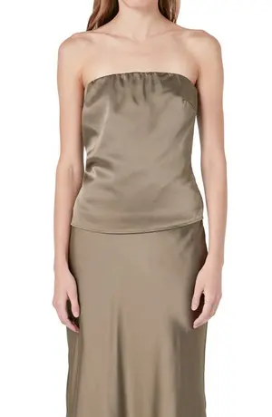 Endless Rose Strapless Satin Top