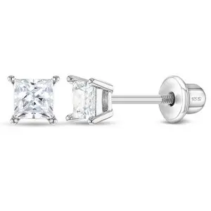 IN SEASON JEWELRY 925 Sterling Cubic Zirconia Stud Earrings - Silver