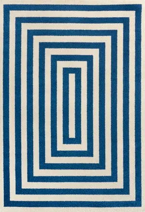 JONATHAN Y Bandol Modern Classic Mitre Stripe Area Rug Navy/ivory