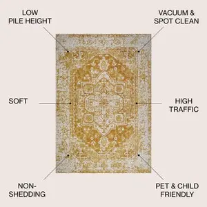 JONATHAN Y Audrey Bohemian Ornate Medallion Area Rug