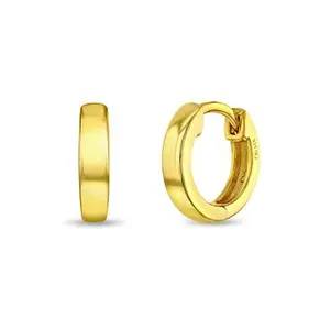 IN SEASON JEWELRY Plated Huggie Hoop Earrings - Gold
