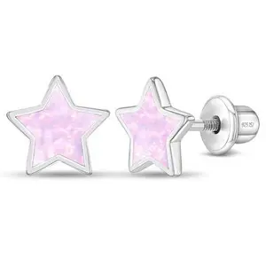 IN SEASON JEWELRY Sparkle Star Stud Earrings - Pink
