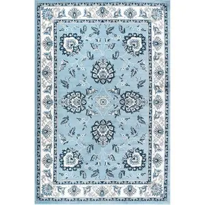 JONATHAN Y Cherie French Cottage Area Rug - Blue/cream
