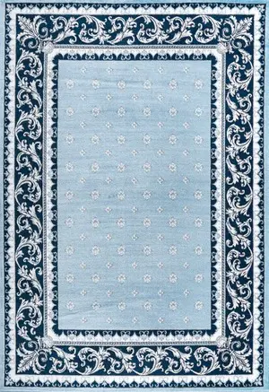 JONATHAN Y Acanthus French Border Area Rug - Blue/navy