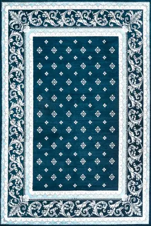 JONATHAN Y Acanthus French Border Area Rug - Navy/blue