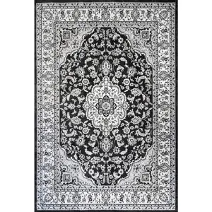 JONATHAN Y Palmette Modern Persian Floral Area Rug - Cream/gray/black